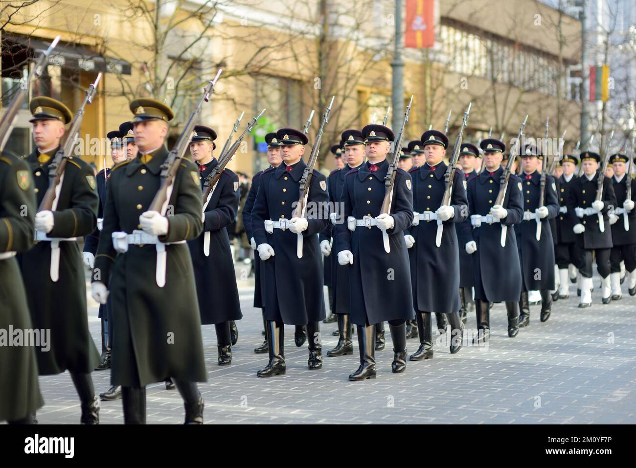 VILNIUS, LITHUANIA - MARCH 11, 2022: Festive parade as Lithuania marked ...