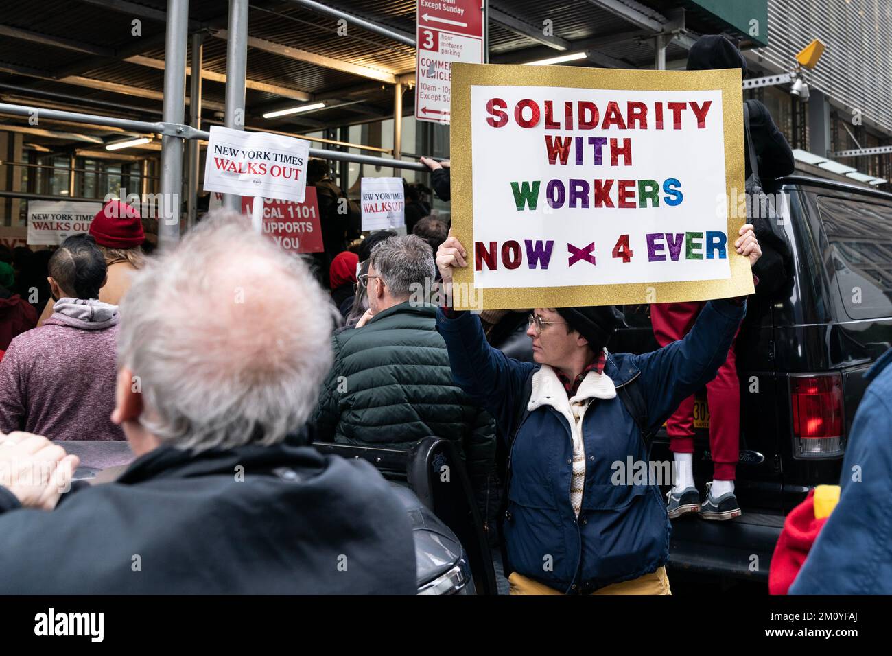 More than 1100 NewsGuild union members of New York Times walked off ...