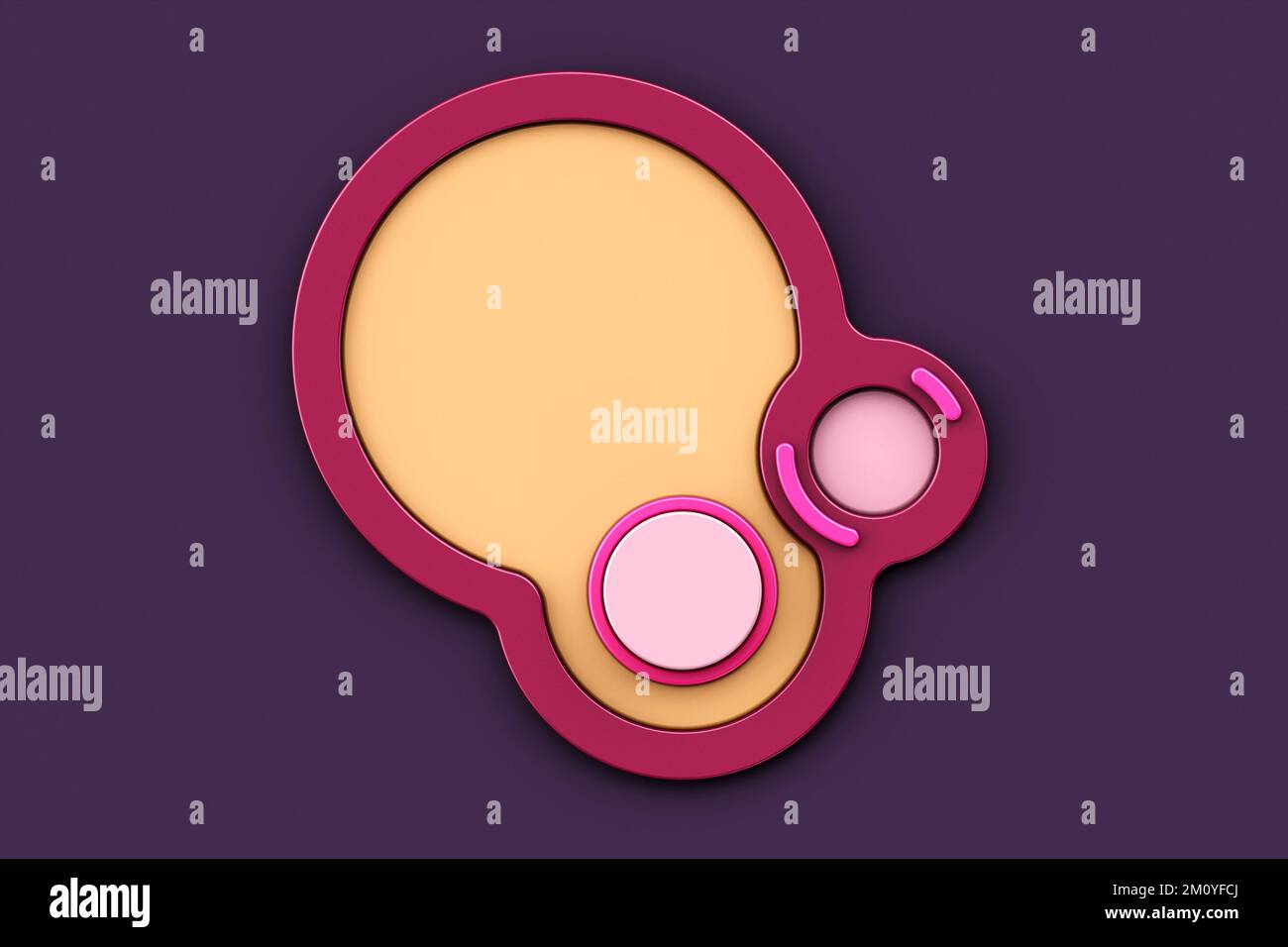 Abstract red round frame on purple background, Speech bubble, social ...