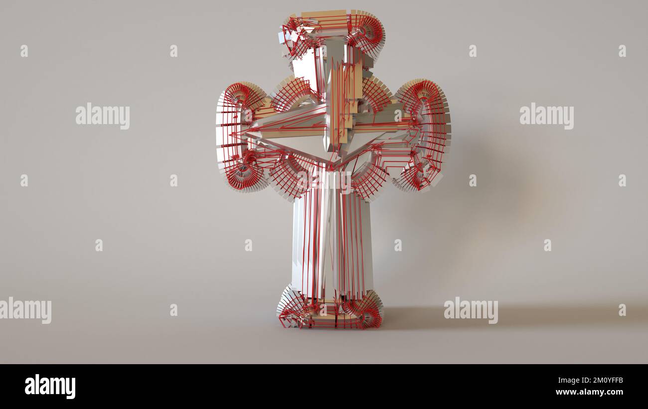 A 3D Illustration of the Christian cross. Artists, Designers, Pattern ...