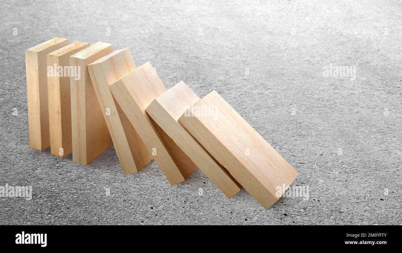 Topple wooden block on the street Stock Photo - Alamy