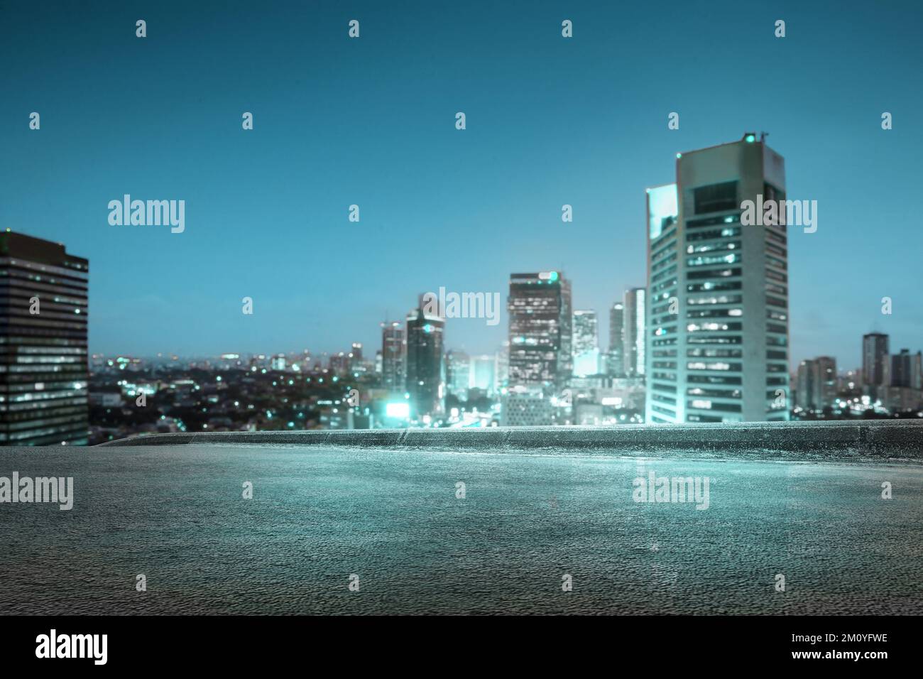 Skyscrapers and modern buildings with the night scene background Stock ...