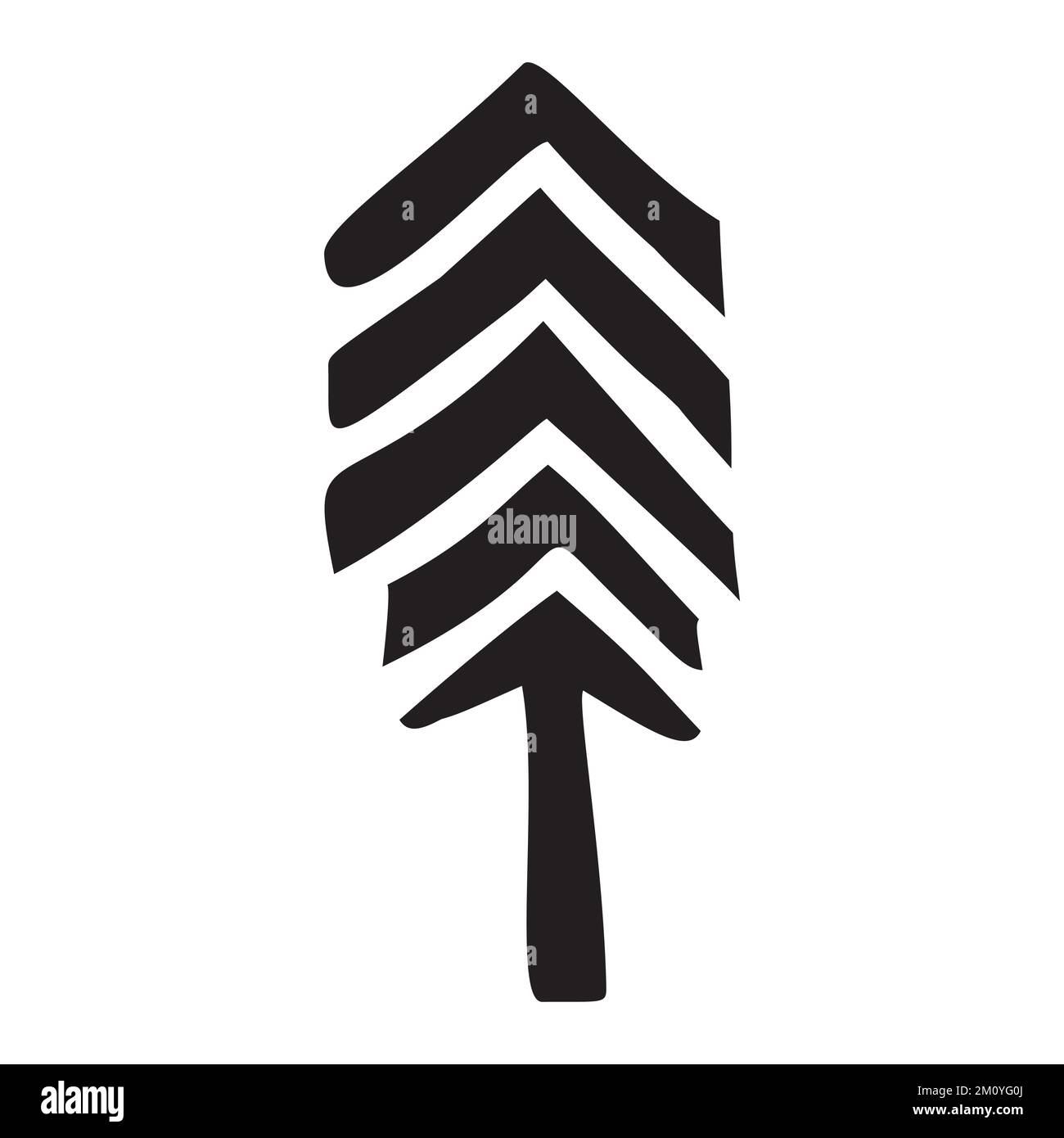 Xmas holiday tree linocut cartoon vector Stock Vector Image & Art - Alamy