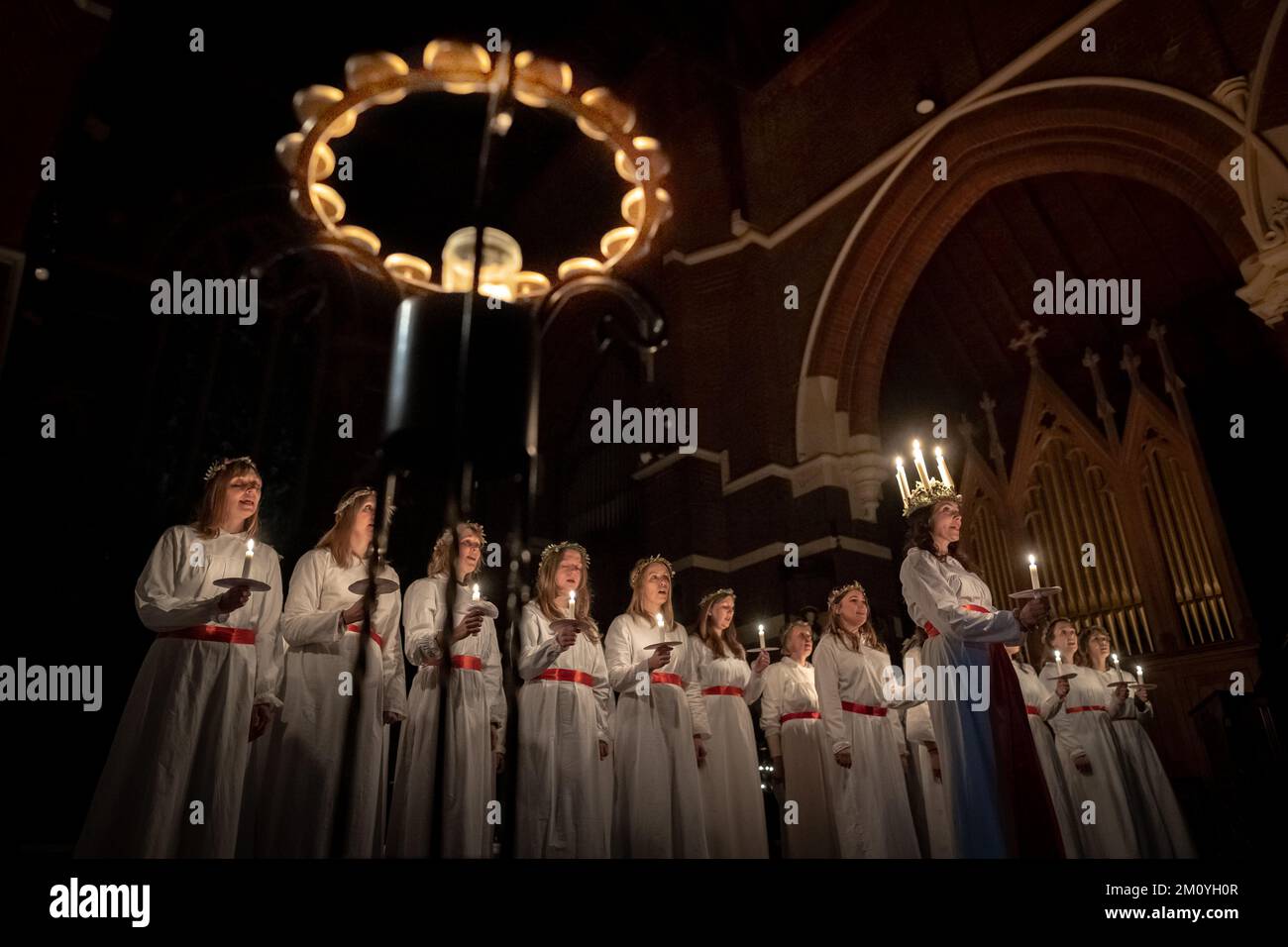 London, UK. 8th December, 2022. Sankta Lucia celebrations at St Michael ...