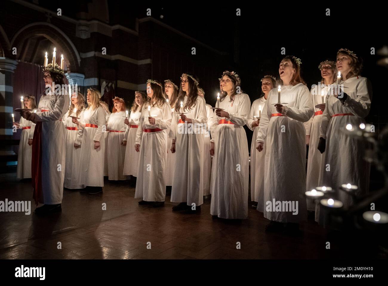 London, UK. 8th December, 2022. Sankta Lucia celebrations at St Michael ...