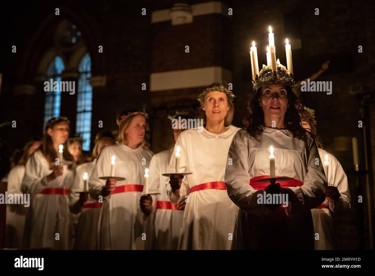 London, UK. 8th December, 2022. Sankta Lucia celebrations at St Michael ...