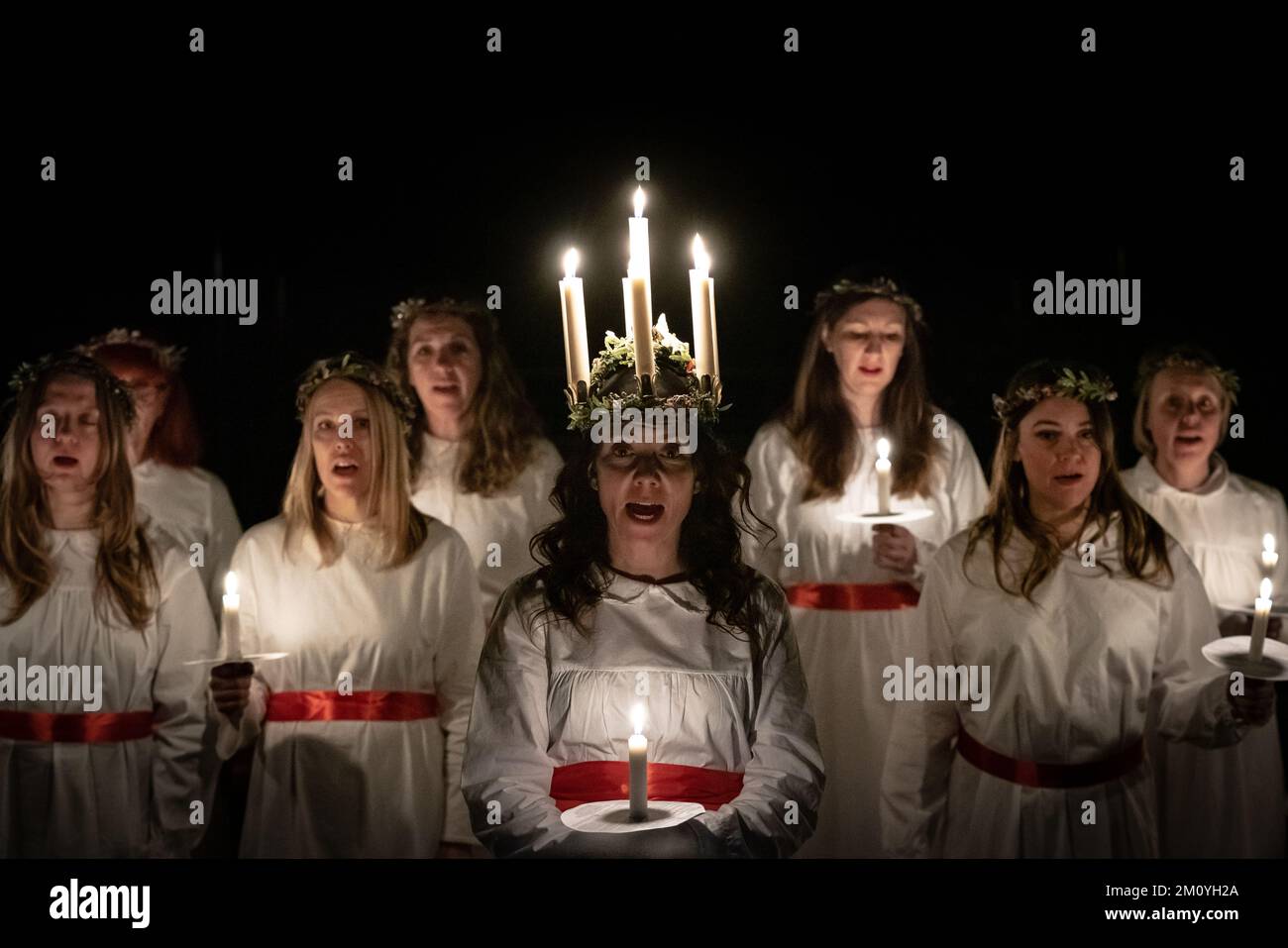 London, UK. 8th December, 2022. Sankta Lucia celebrations at St Michael ...