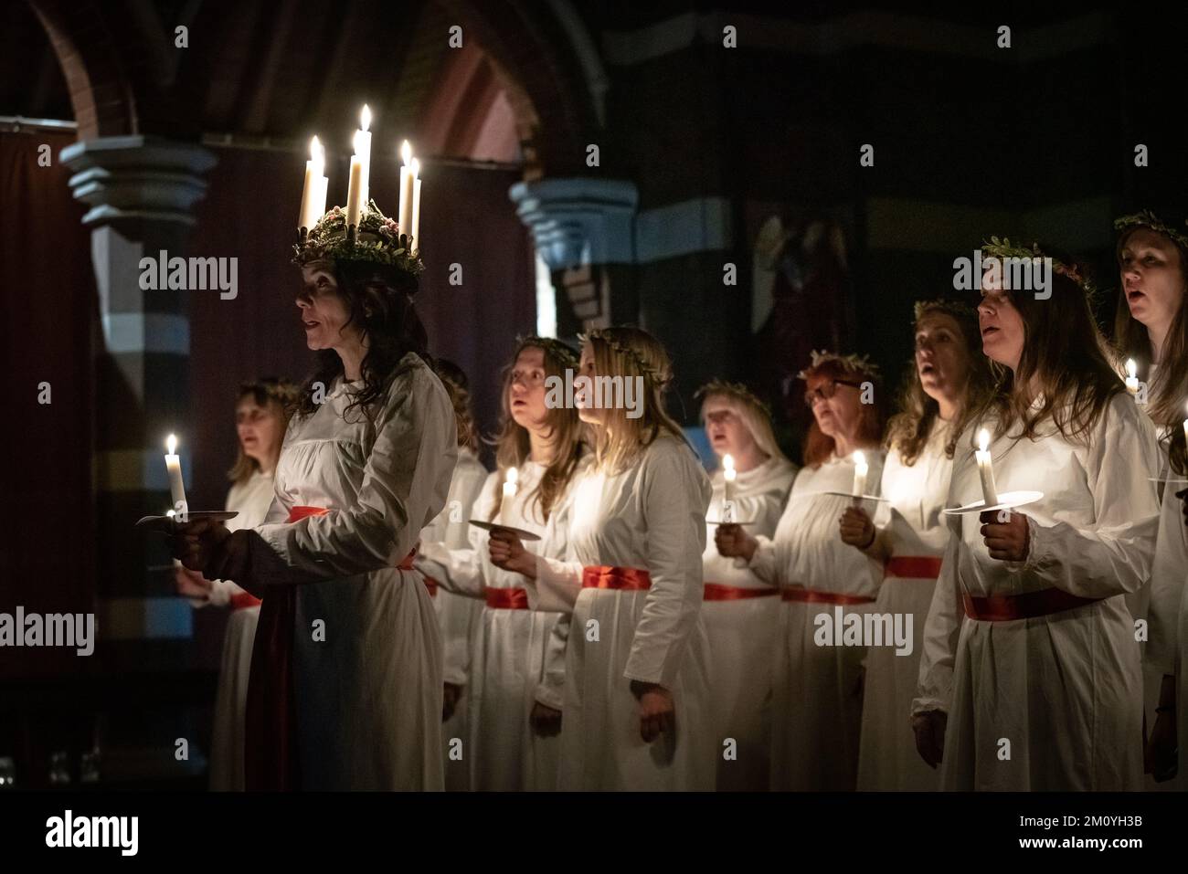 London, UK. 8th December, 2022. Sankta Lucia celebrations at St Michael ...