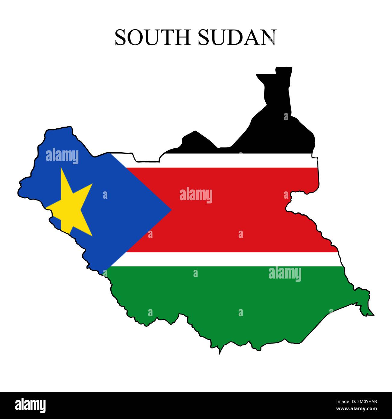 South Sudan map vector illustration. Global economy. Famous country ...