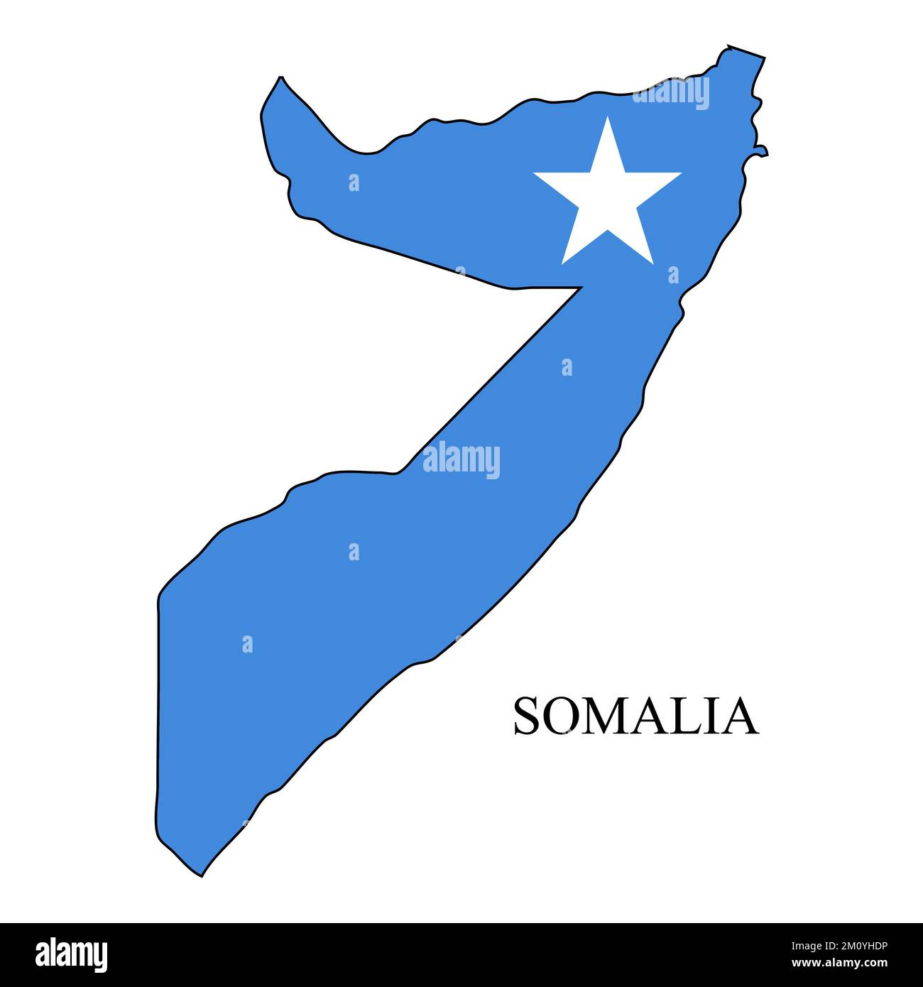 Somalia map vector illustration. Global economy. Famous country ...