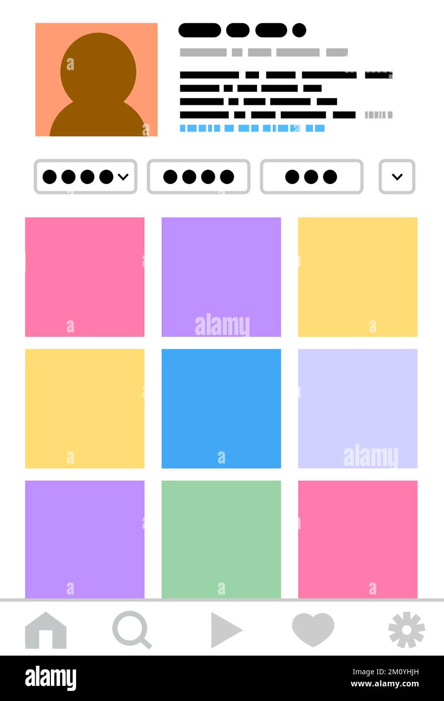 This is a illustration of SNS screen display Stock Vector Image & Art ...