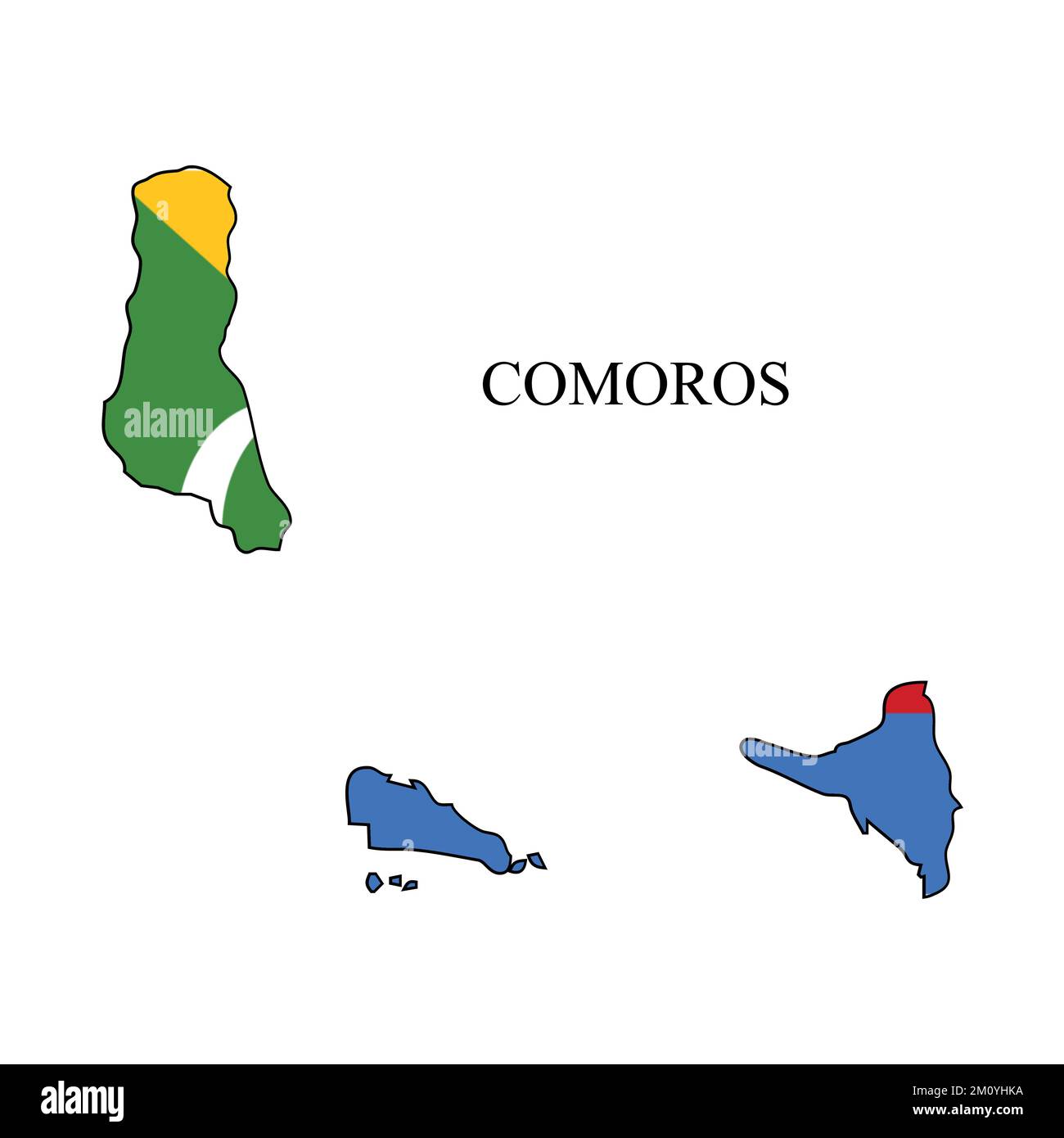 Comoros map vector illustration. Global economy. Famous country ...