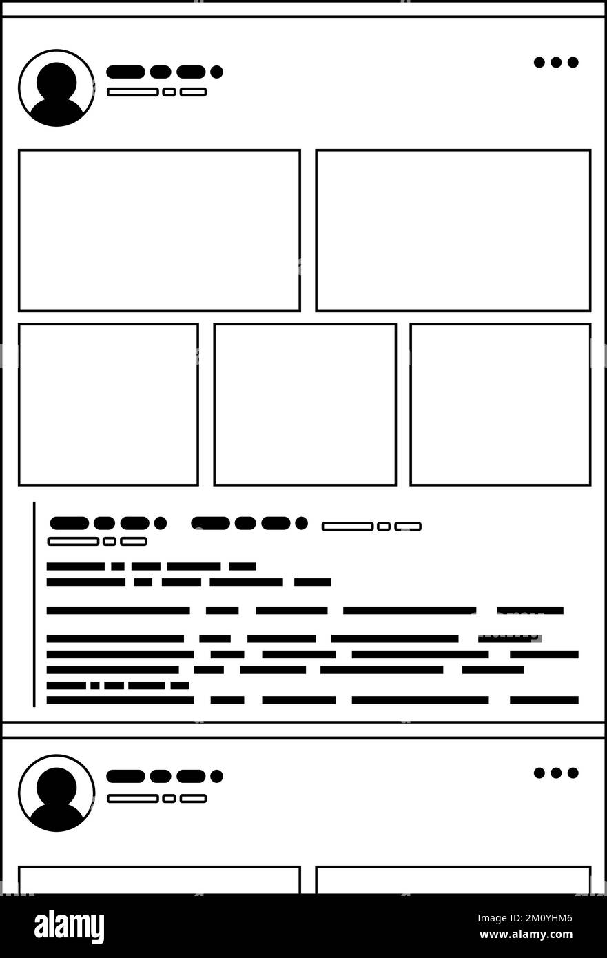 This is a illustration of SNS screen display Stock Vector Image & Art ...