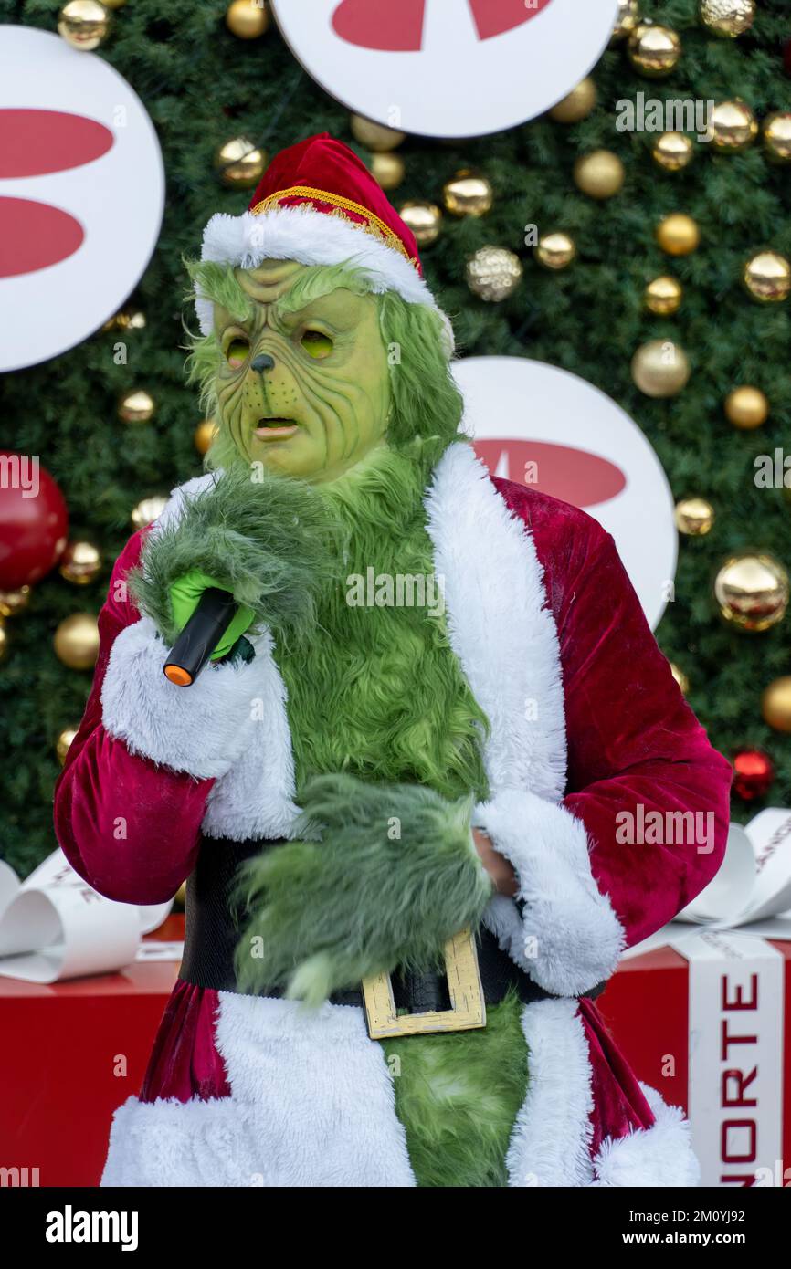 Grumpy Scrooge Santa Claus isolated on black background Stock Photo - Alamy
