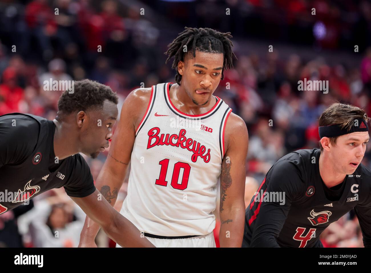 Columbus, Ohio, USA. 8th Dec, 2022. Ohio State Buckeyes guard Brice ...