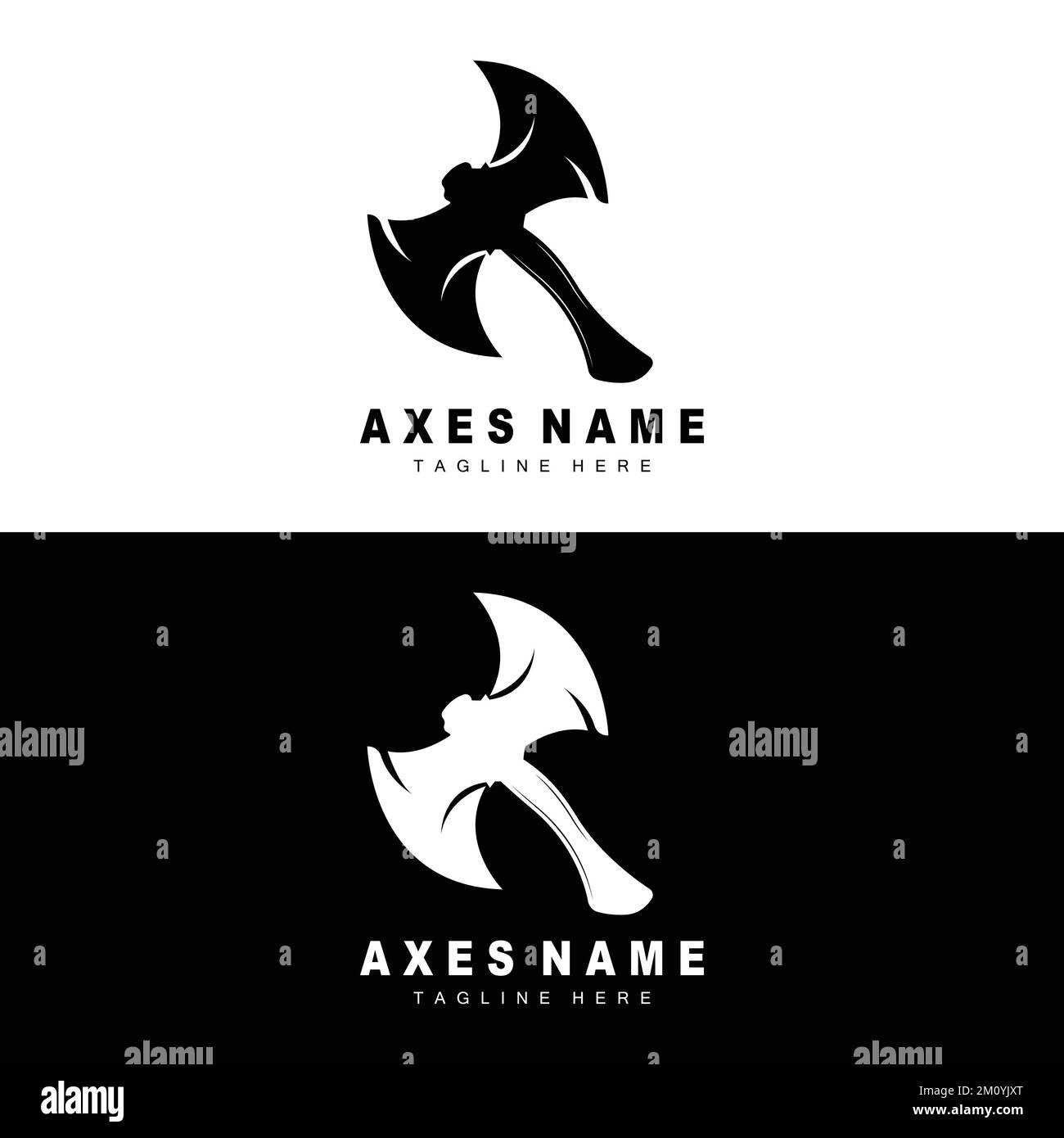 Ax Logo Design, War Tool Illustration and Woodcutter Vector Stock ...
