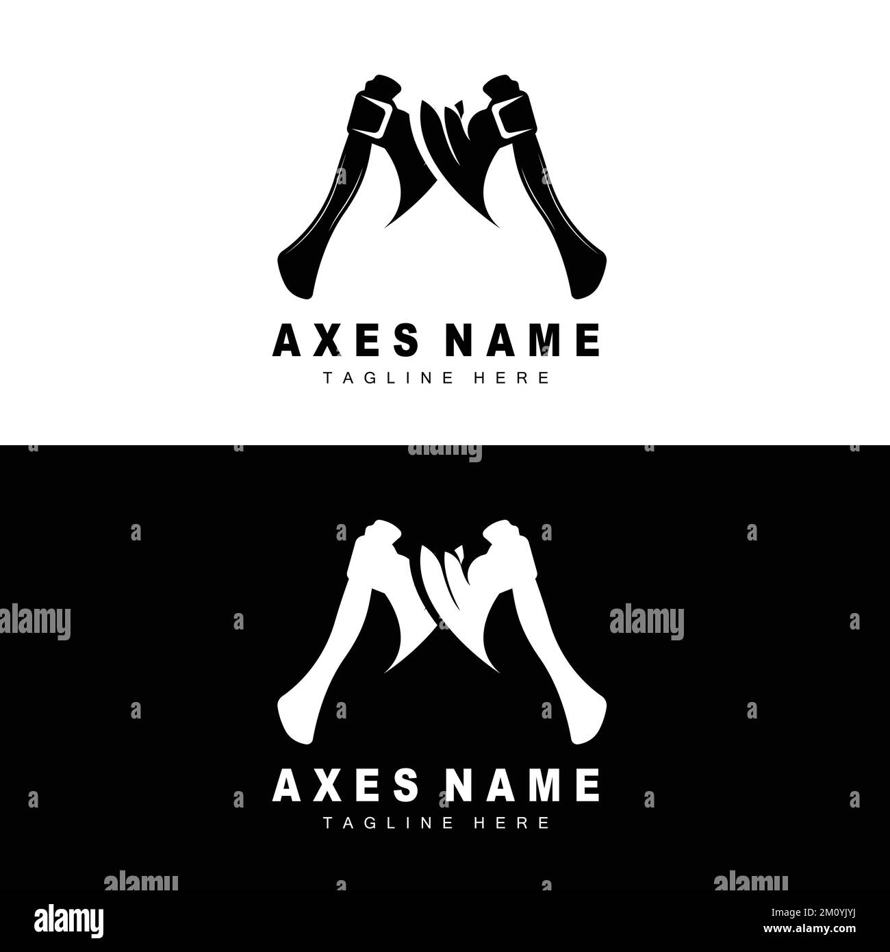 Ax Logo Design, War Tool Illustration and Woodcutter Vector Stock ...