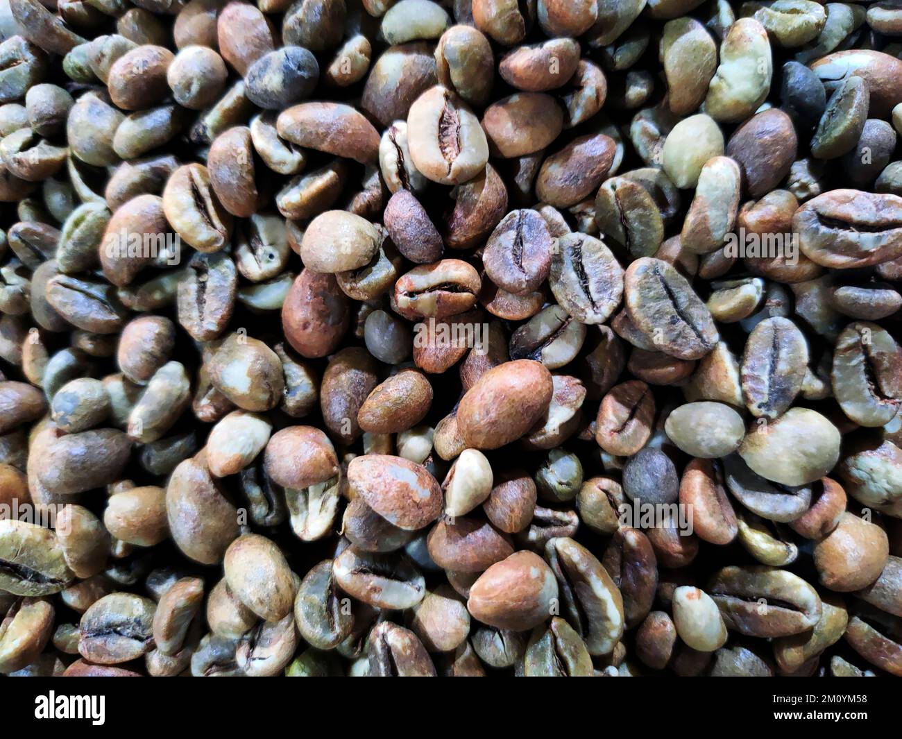 Top view Coffee beans; food background Stock Photo - Alamy