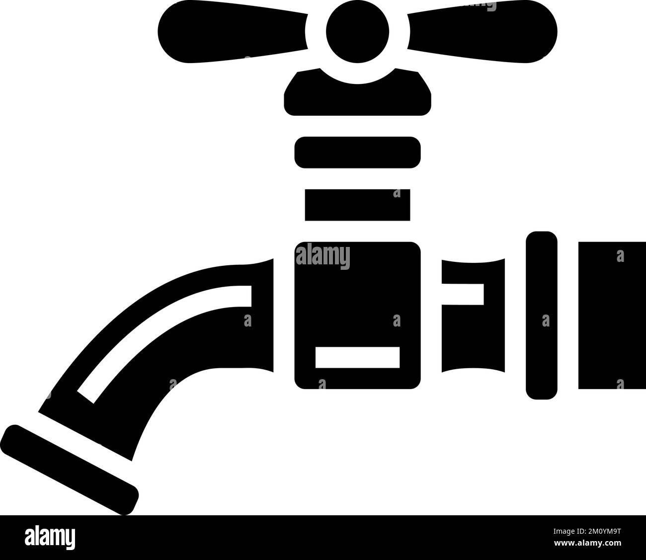 metal faucet water glyph icon vector illustration Stock Vector Image ...