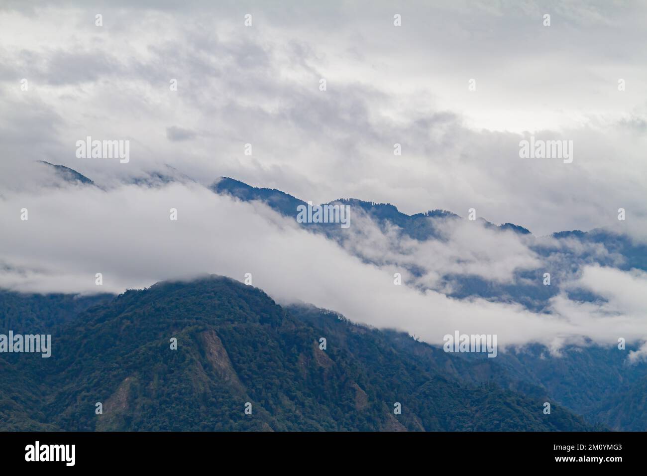High angle view of country side landscape in Miaoli County at Taiwan ...