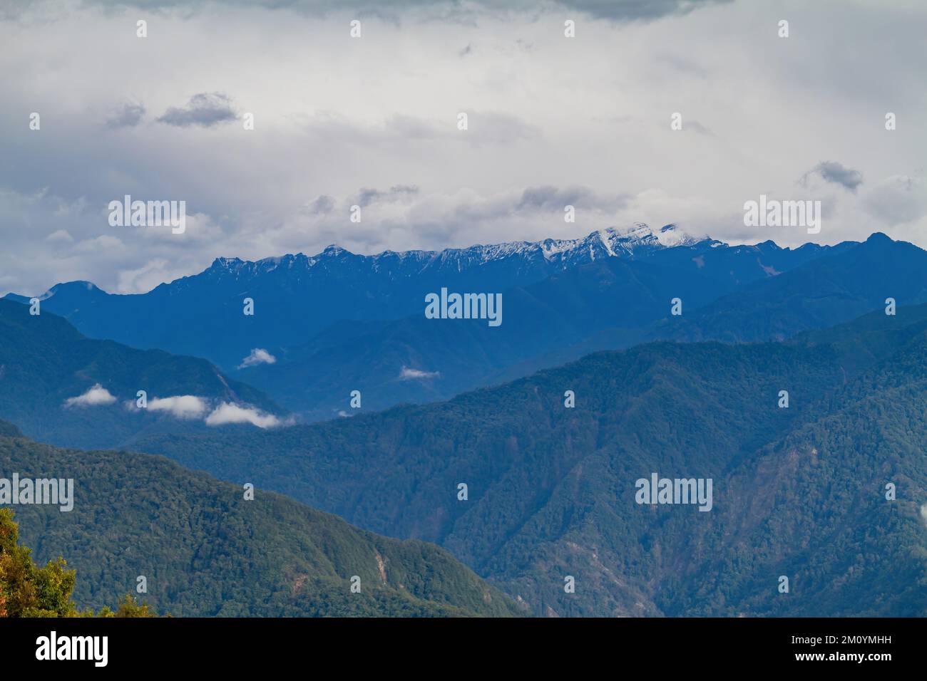 High angle view of country side landscape in Miaoli County at Taiwan ...