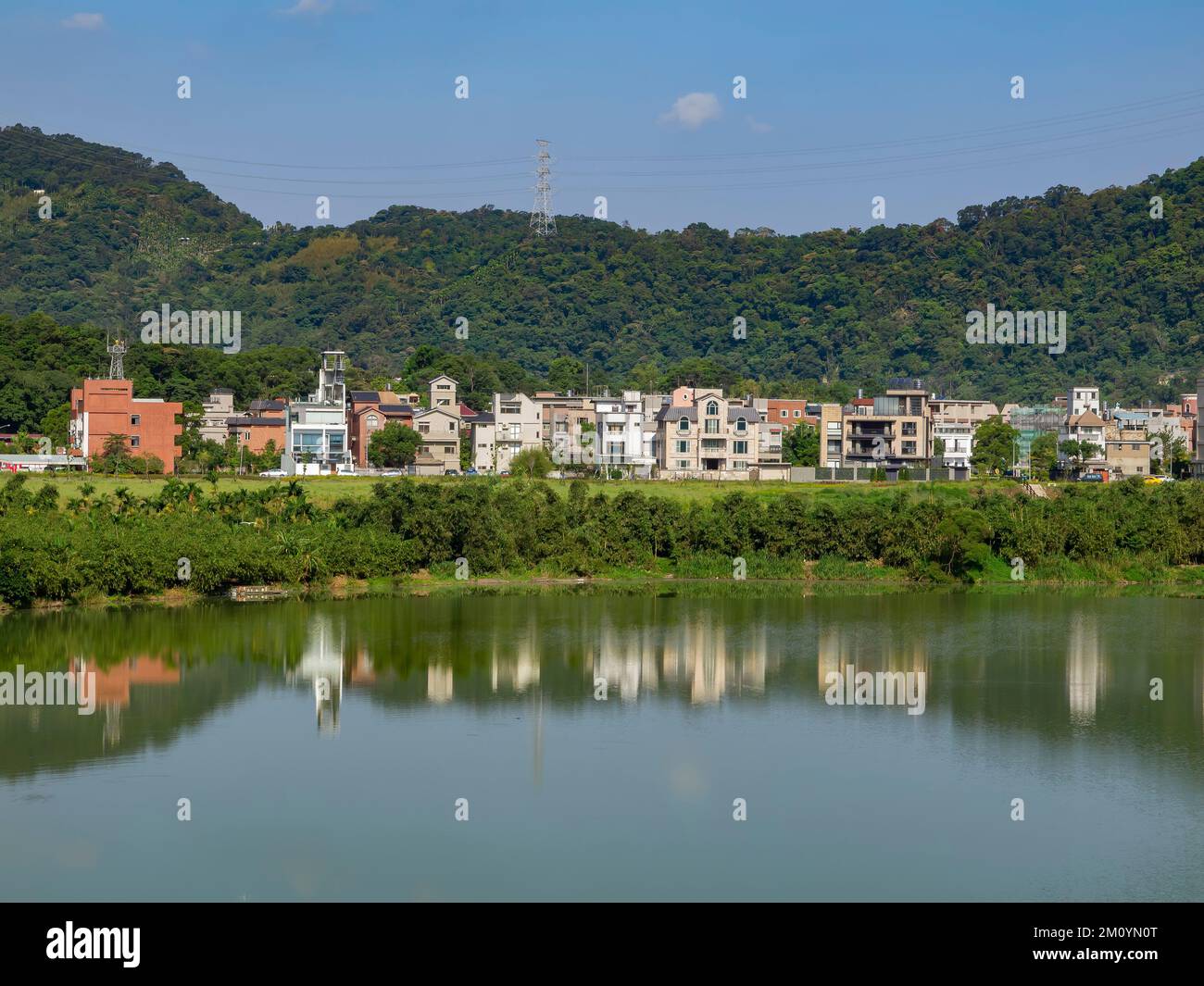 Sunny view of the nature landscape of Zhitan, Xindian District at ...