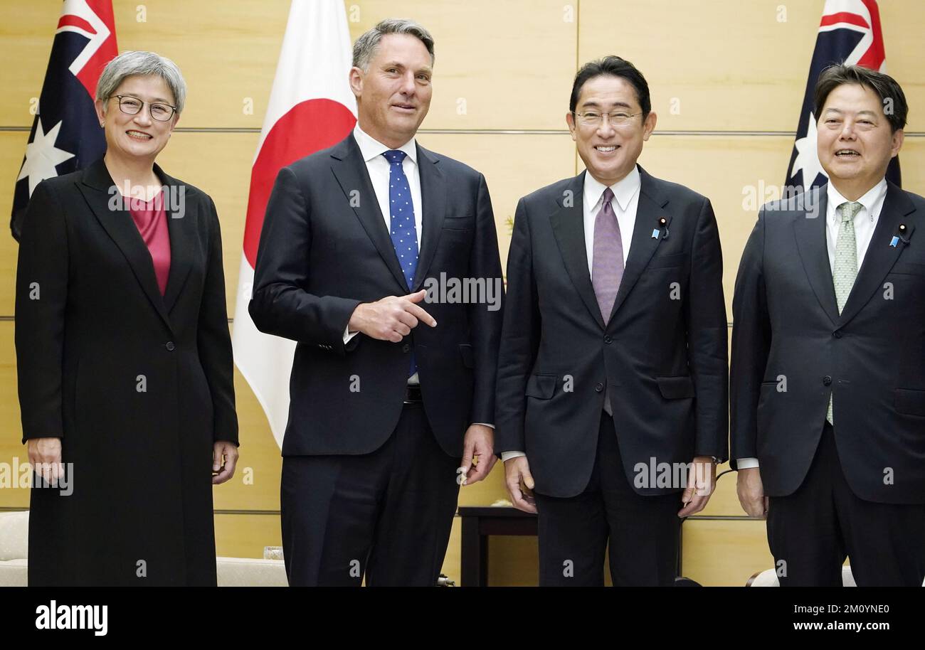Tokyo, Japan, Dec. 9, 2022. Japanese Prime Minister Fumio Kishida (2nd ...
