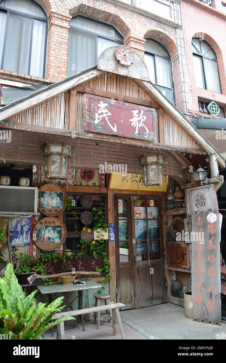 Taiwan, OCT 2 2010 - Exterior view of a traditional Lei Tea restaurant ...