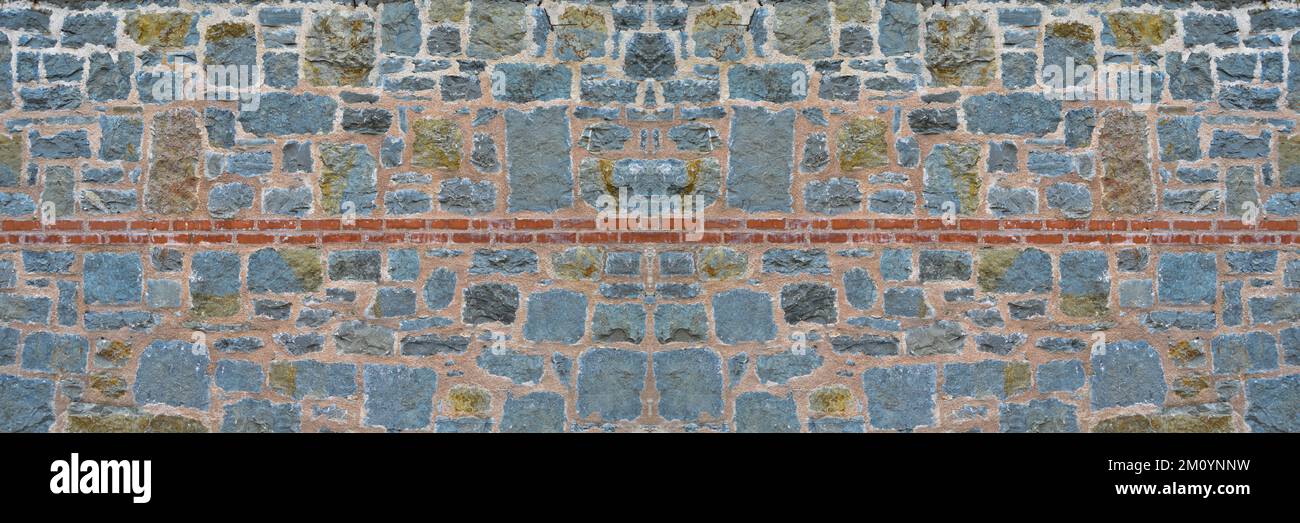 Sturdy blue and gray cut stone brick wall, good for backgrounds ...