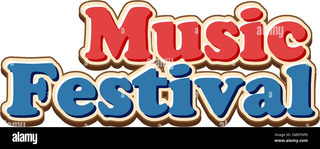 Music Festival text for banner or poster design illustration Stock ...