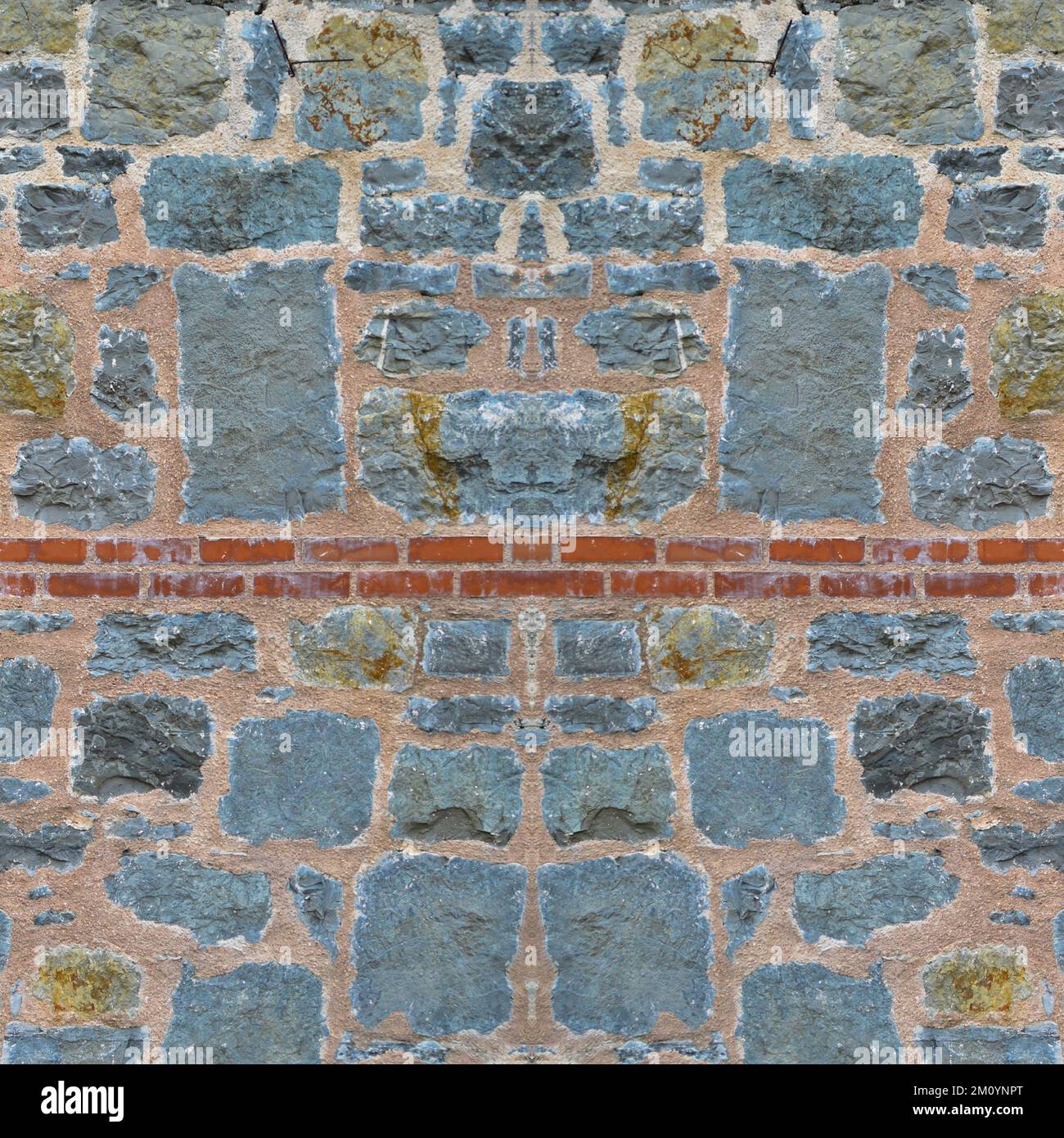 Sturdy blue and gray cut stone brick wall, good for backgrounds ...