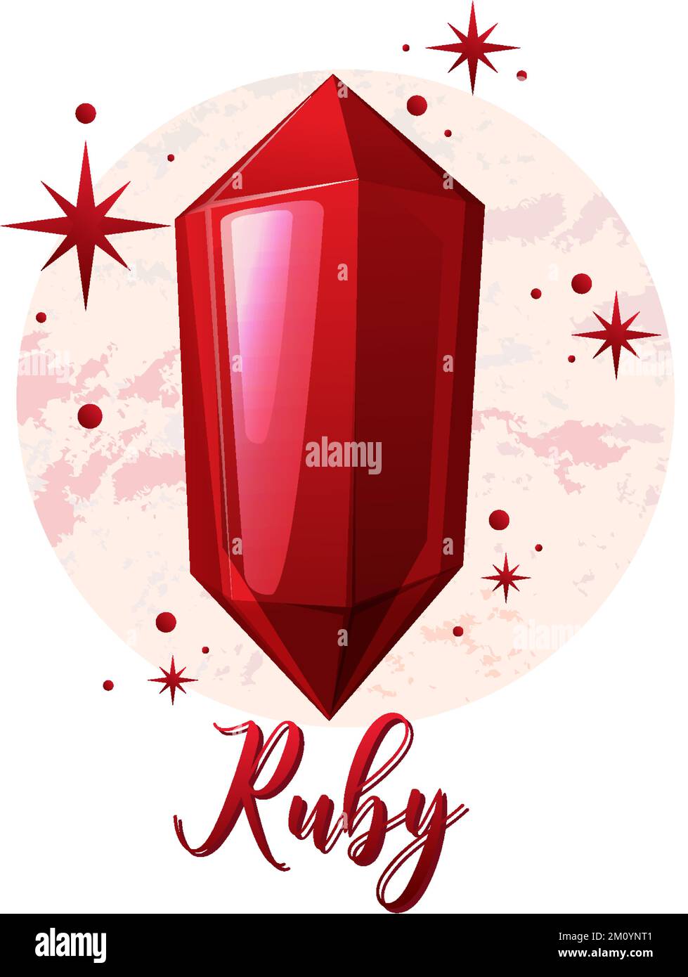 Ruby gemstone with text illustration Stock Vector Image & Art - Alamy