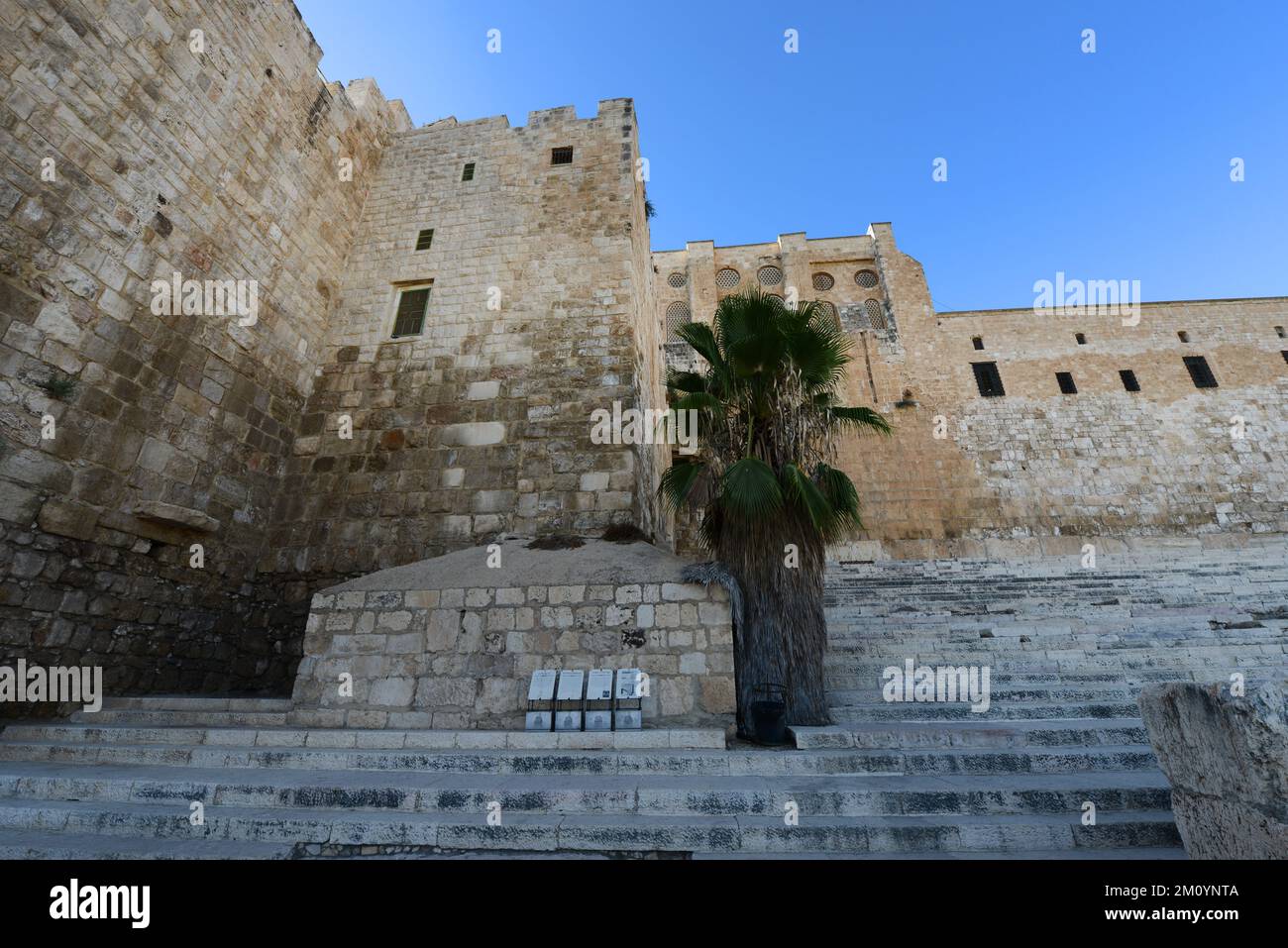 The western (double) Huldah Gate and the monumental staircase at the ...