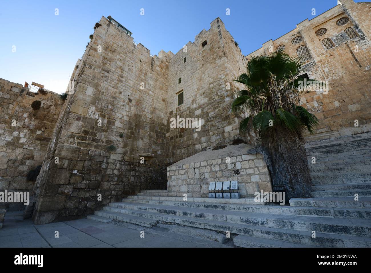 The western (double) Huldah Gate and the monumental staircase at the ...
