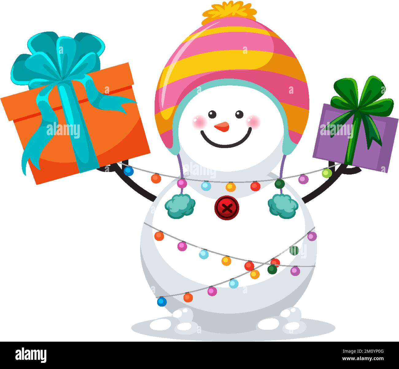 Snowman in Christmas theme illustration Stock Vector Image & Art - Alamy