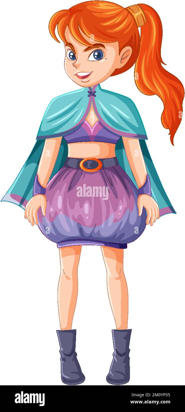 Cute knight girl cartoon character illustration Stock Vector Image ...