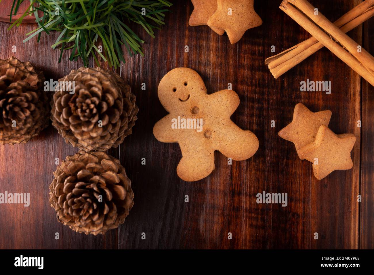 Homemade gingerbread man cookies, traditionally made at Christmas and ...