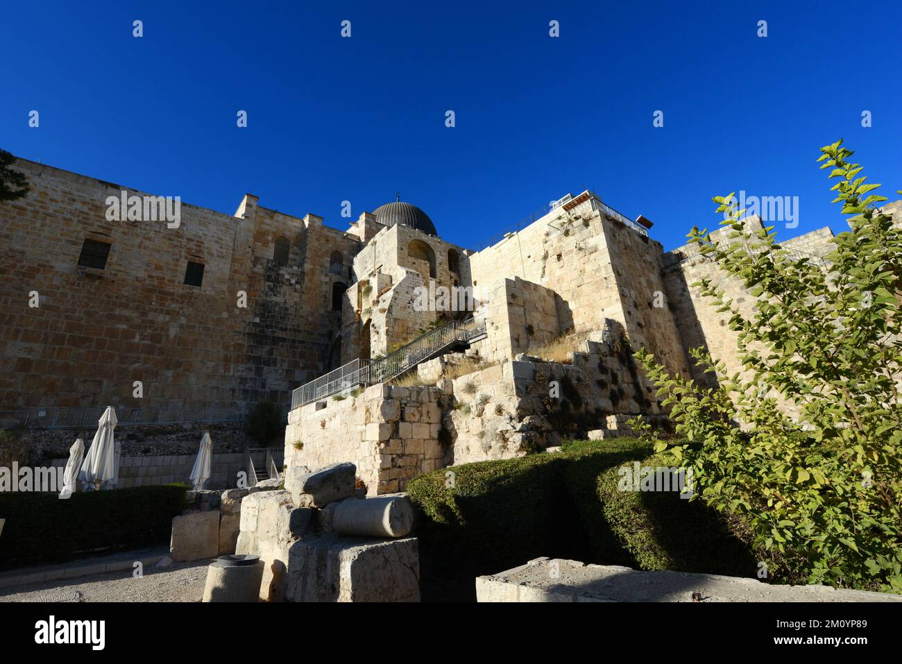 The Jerusalem Archaeological Park near the Dung gate in the old city of ...