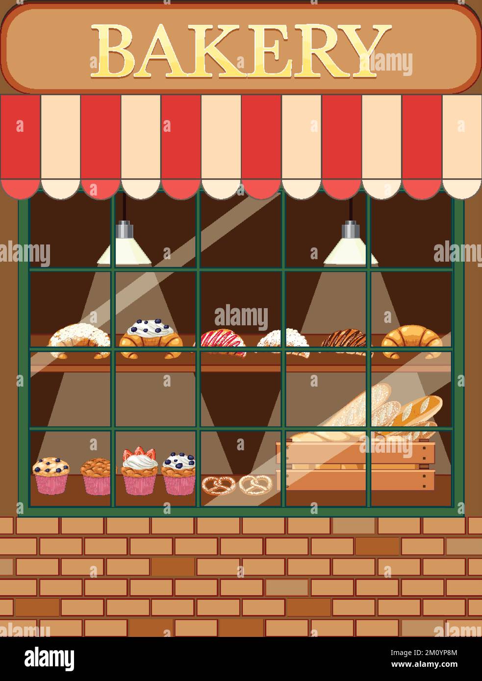 Bakery shop building facade illustration Stock Vector Image & Art - Alamy
