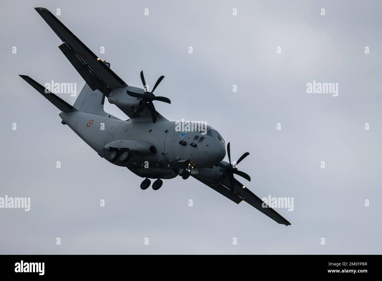 An airplane flying in sky Stock Photo - Alamy