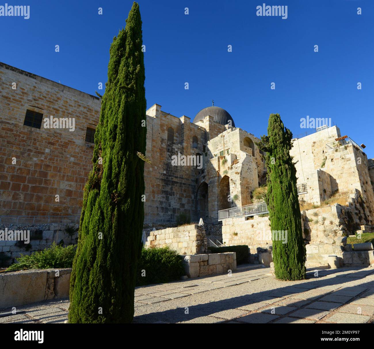 The Jerusalem Archaeological Park near the Dung gate in the old city of ...