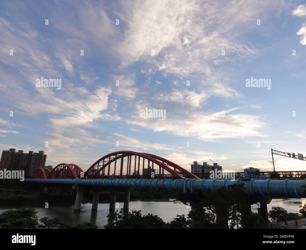 Taiwan, JUL 17 2010 - Beautiful landscape around Yongfu Bridge Stock ...