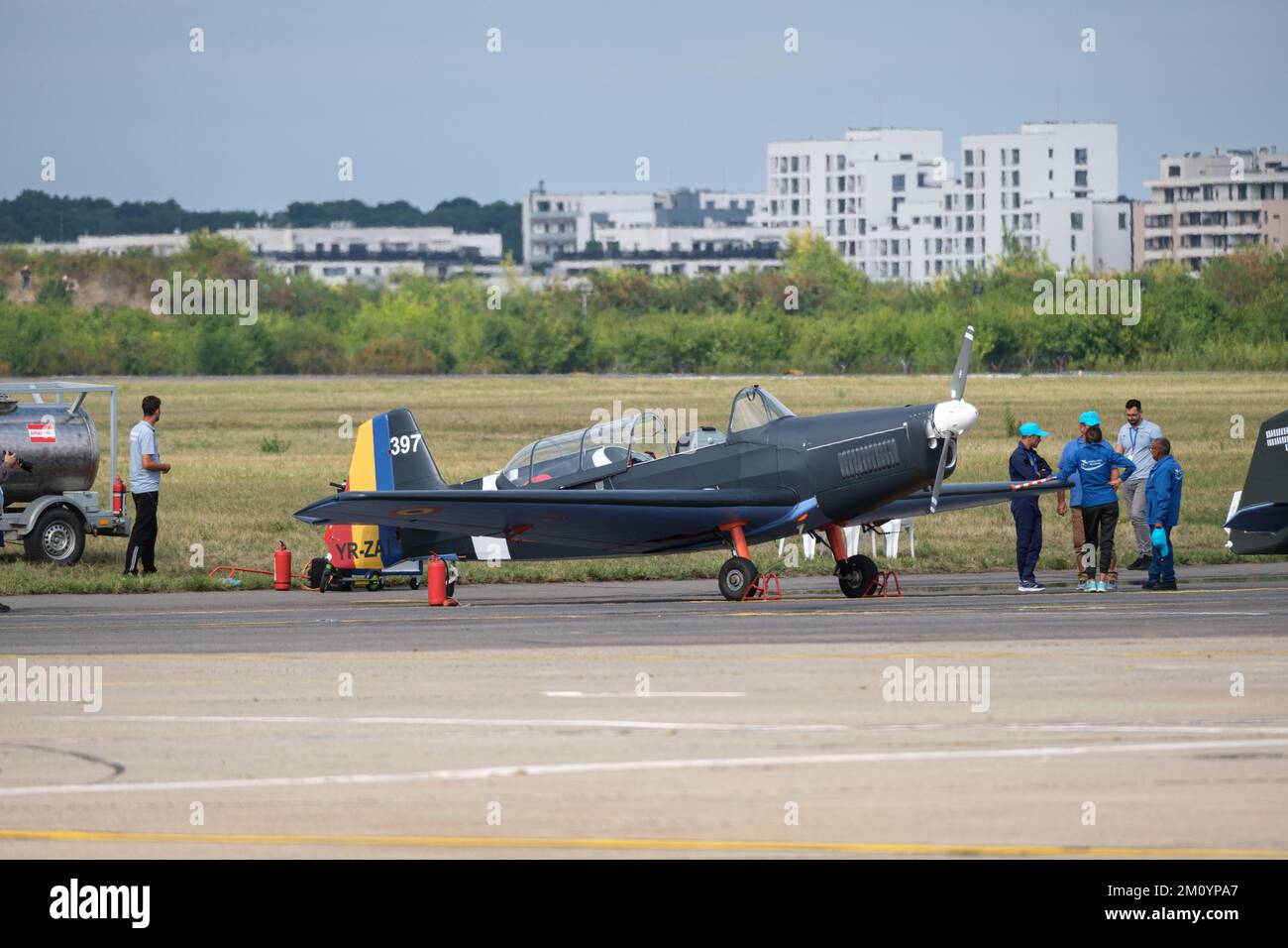 A parked airplane in airport Stock Photo - Alamy