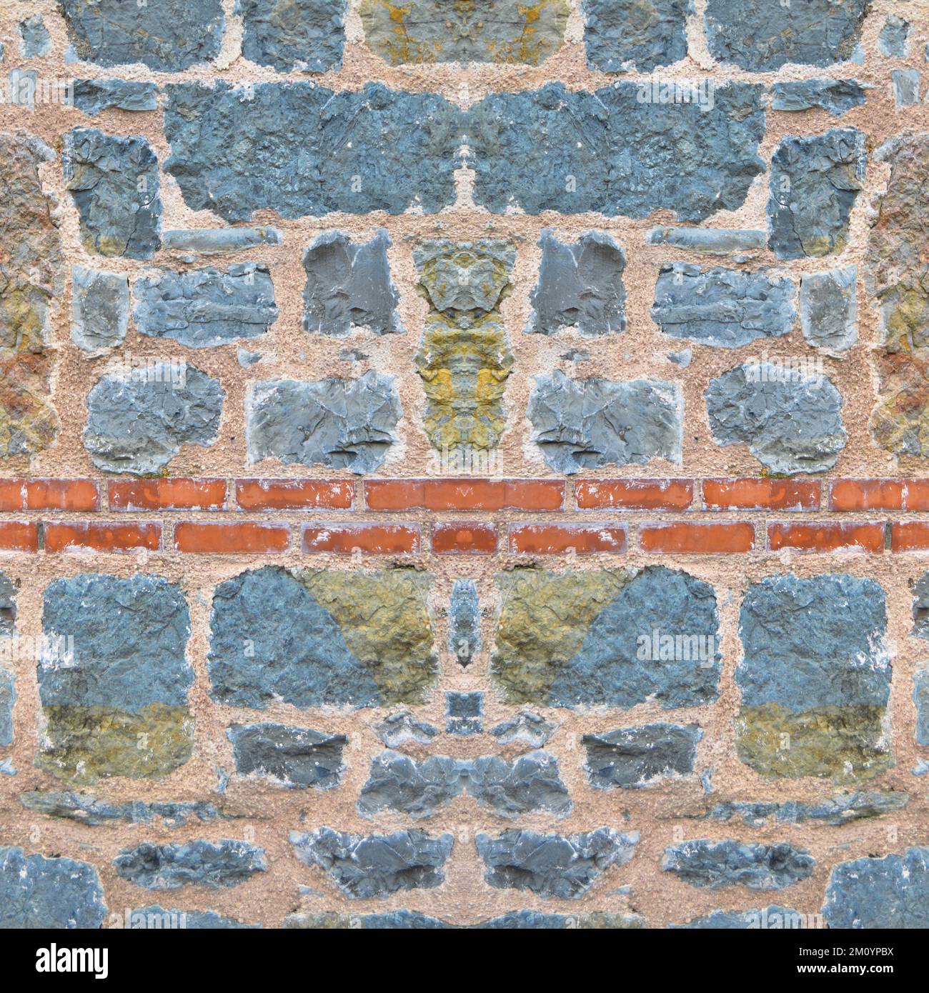 Sturdy blue and gray cut stone brick wall, good for backgrounds ...