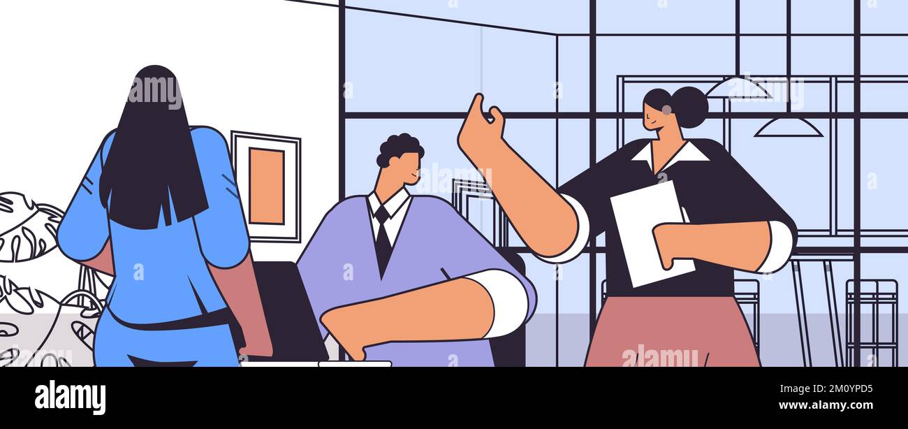 businesspeople discussing during conference meeting brainstorming ...