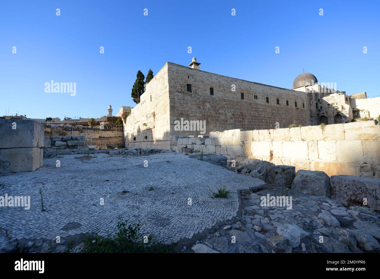 The Jerusalem Archaeological Park near the Dung gate in the old city of ...
