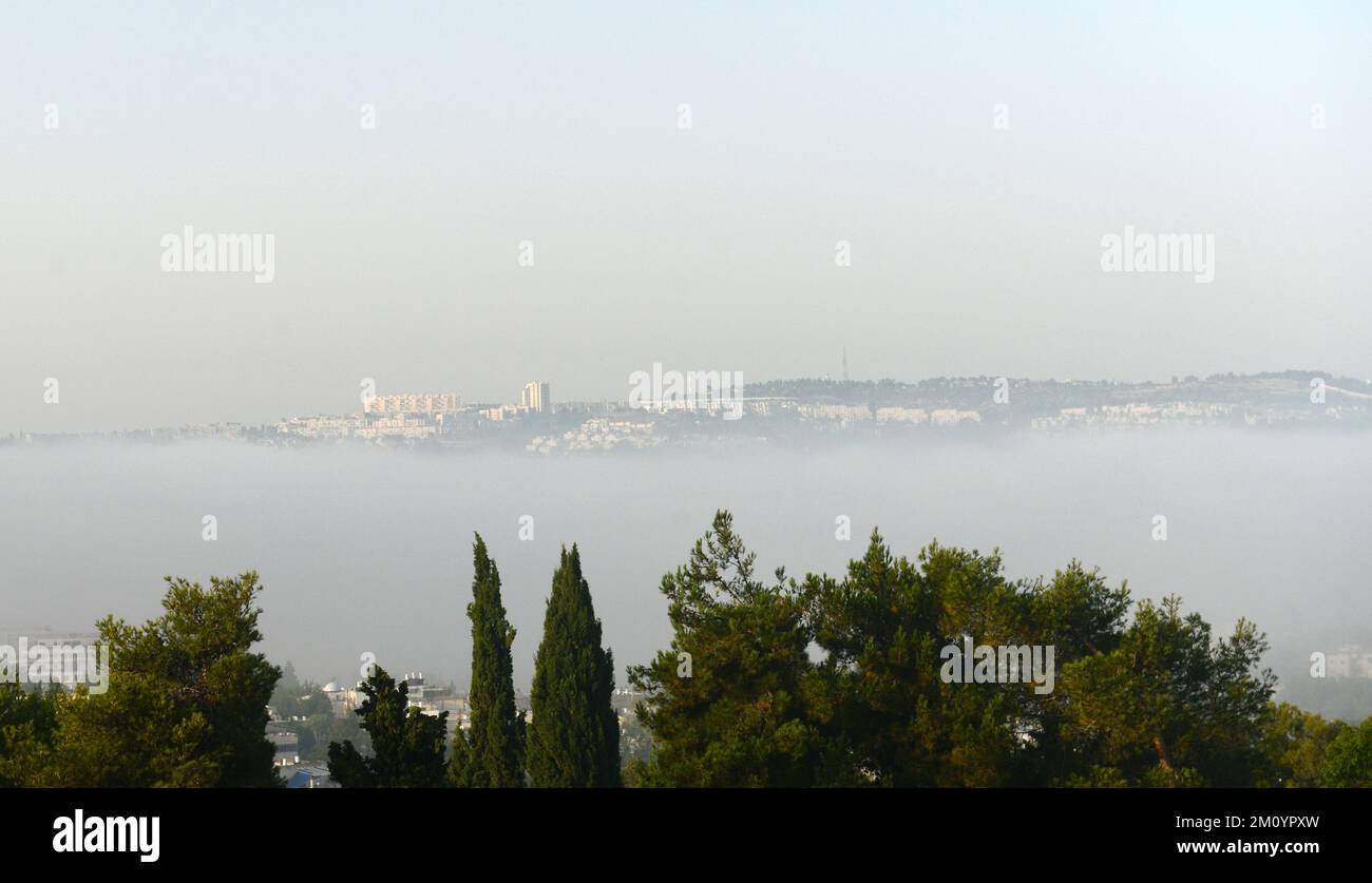 A misty summer morning in Jerusalem, Israel Stock Photo - Alamy