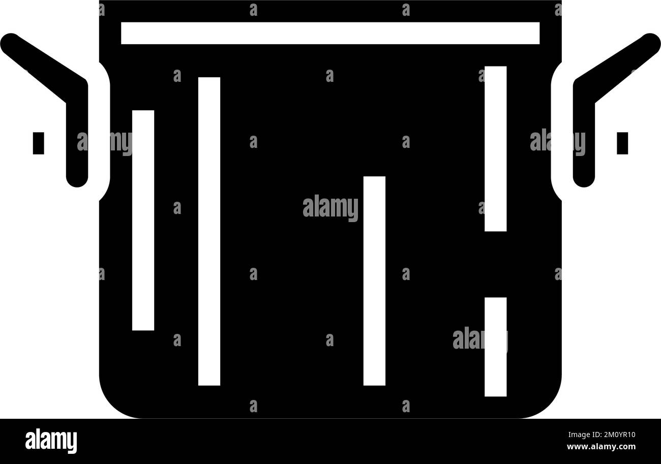aluminium pot cooking glyph icon vector illustration Stock Vector Image ...