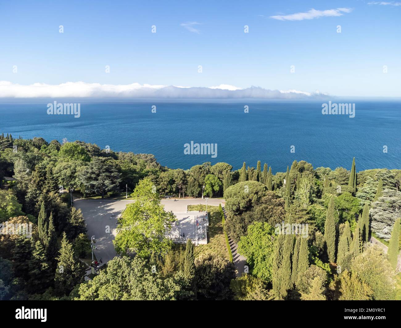Aerial View of Livadia Palace - located on the shores of the Black Sea ...