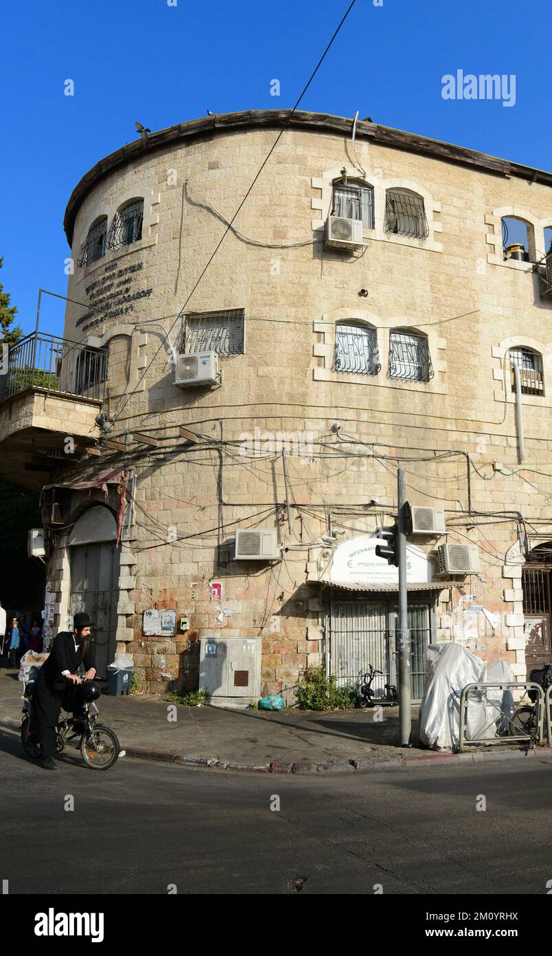 An old building at the junction of Mea Shearim street and Shivtei ...